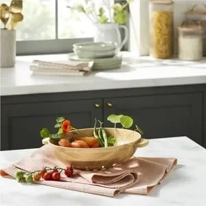 Hearth & Hand | Kitchen | 42oz Wooden Harvest Light Wood Berry Bowl ...